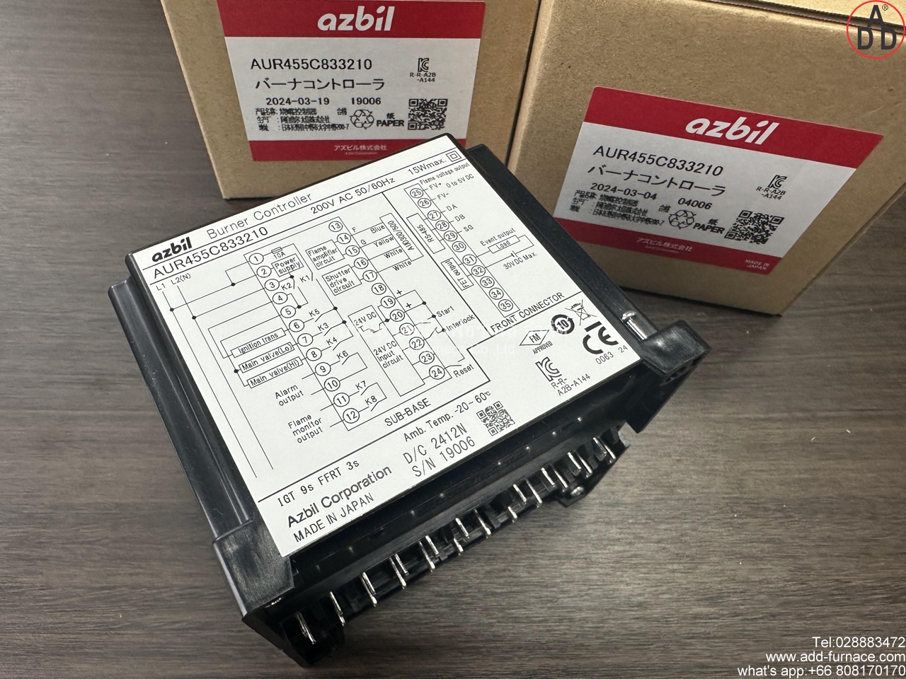 AUR455C833210 | Azbil Dynamic Self-Checking Burner Controller - บริษัท ...