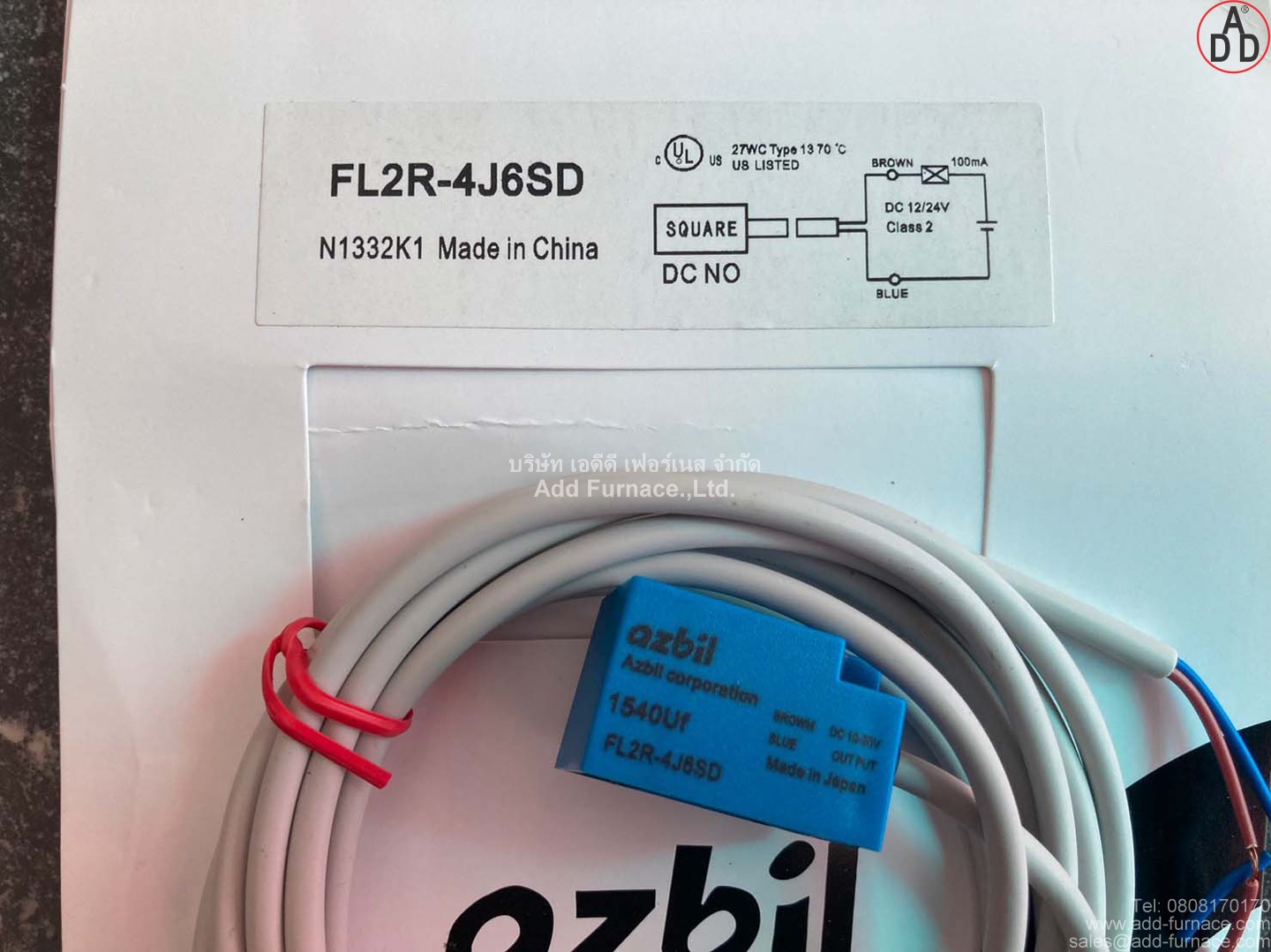 Azbil FL2R-4J6SD | Square Proximity Sensors - บริษัท เอดีดี เฟอร์เนส จำกัด