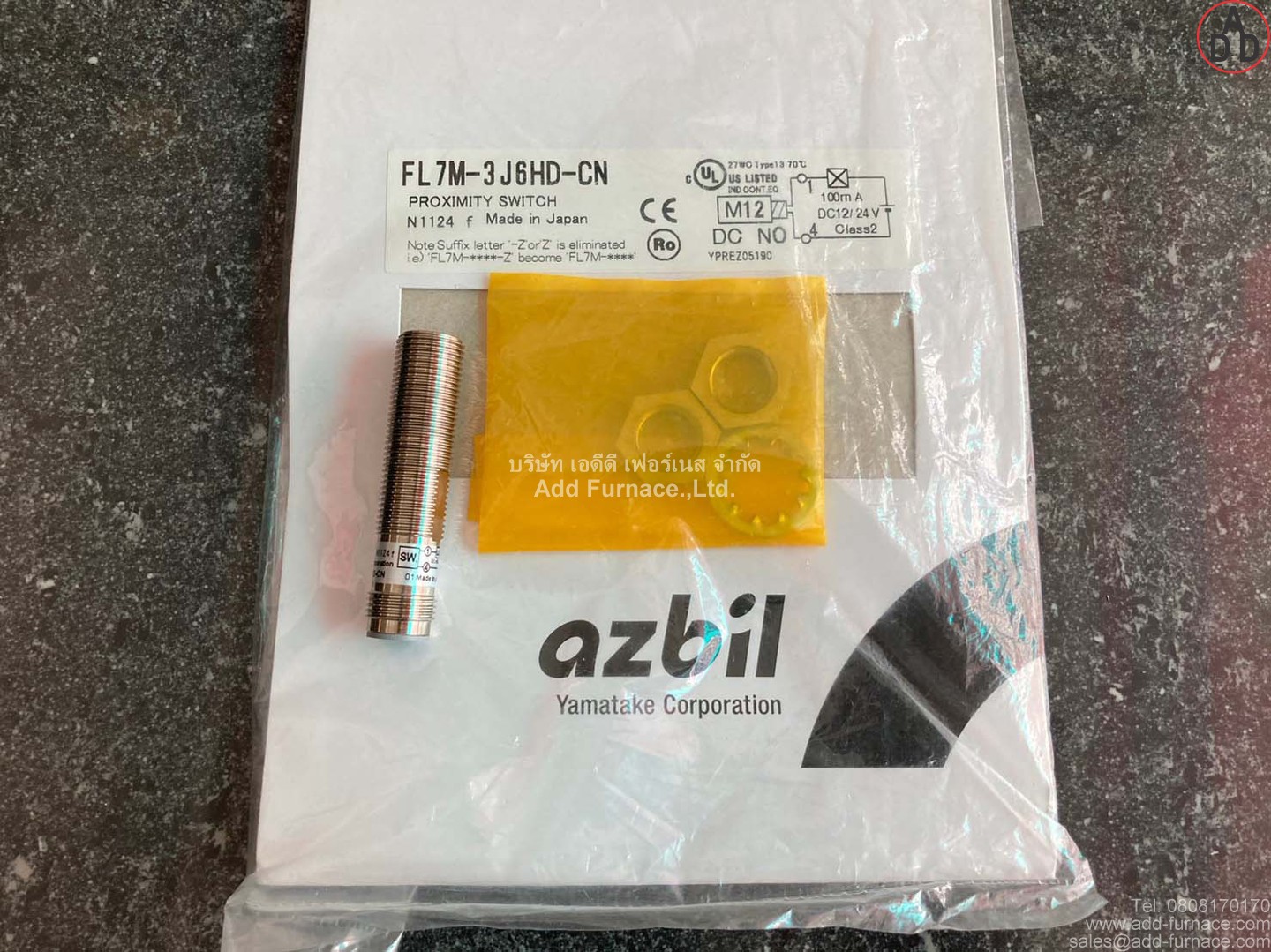 Azbil FL7M-3J6HD-CN | Proximity Switch - บริษัท เอดีดี เฟอร์เนส จำกัด