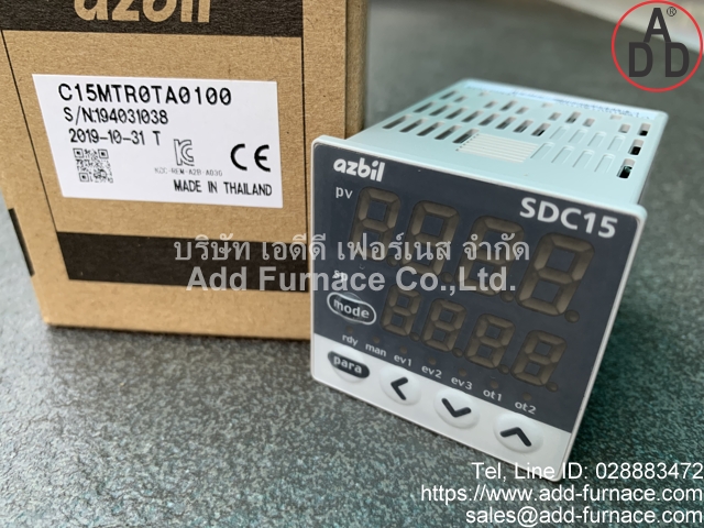 C15MTR0TA0100 | azbil SDC15 - บริษัท เอดีดี เฟอร์เนส จำกัด