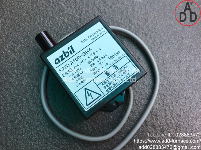 S720 A100-GHA | azbil Ignition Transformer(イグナイタ) - บริษัท เอดีดี เฟอร์ ...