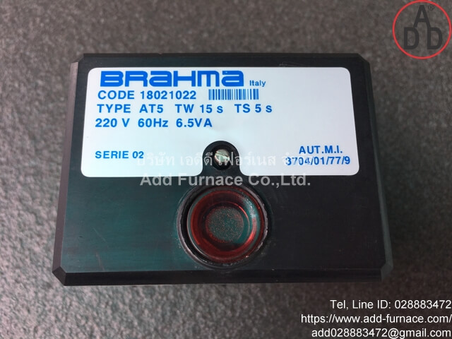 BRAHMA Italy TYPE AT5 TW 15 S TS 5 S - Thailand agent