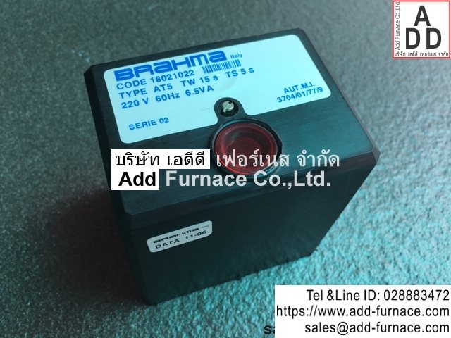 BRAHMA Italy TYPE AT5 TW 15 S TS 5 S - Thailand agent
