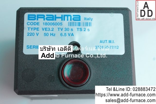 BRAHMA TYPE VE3.2 TV30s TS3s - บริษัท เอดีดี เฟอร์เนส จำกัด