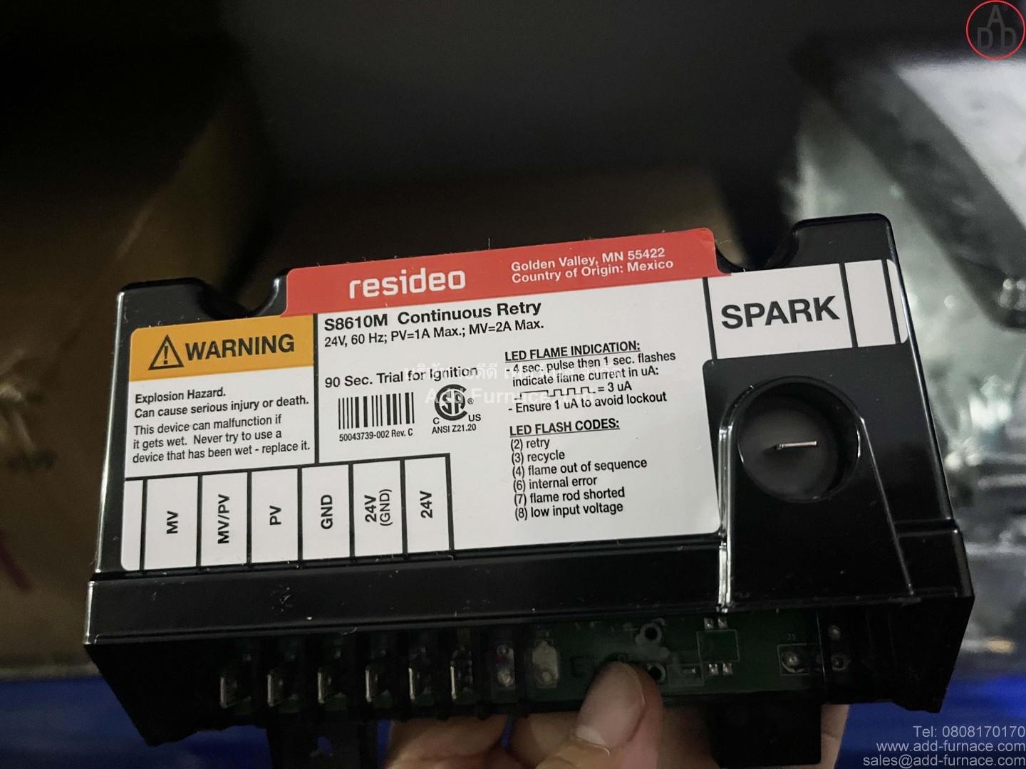 resideo S8610M Continuous Retry - บริษัท เอดีดี เฟอร์เนส จำกัด