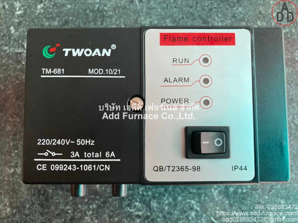TWOAN TM-681,Flame Controller,Burner Control - บริษัท เอดีดี เฟอร์เนส จำกัด