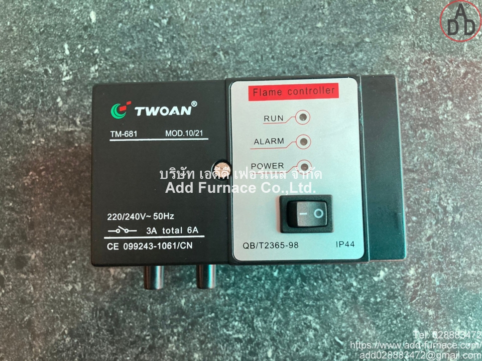 TWOAN TM-681,Flame Controller,Burner Control - บริษัท เอดีดี เฟอร์เนส จำกัด