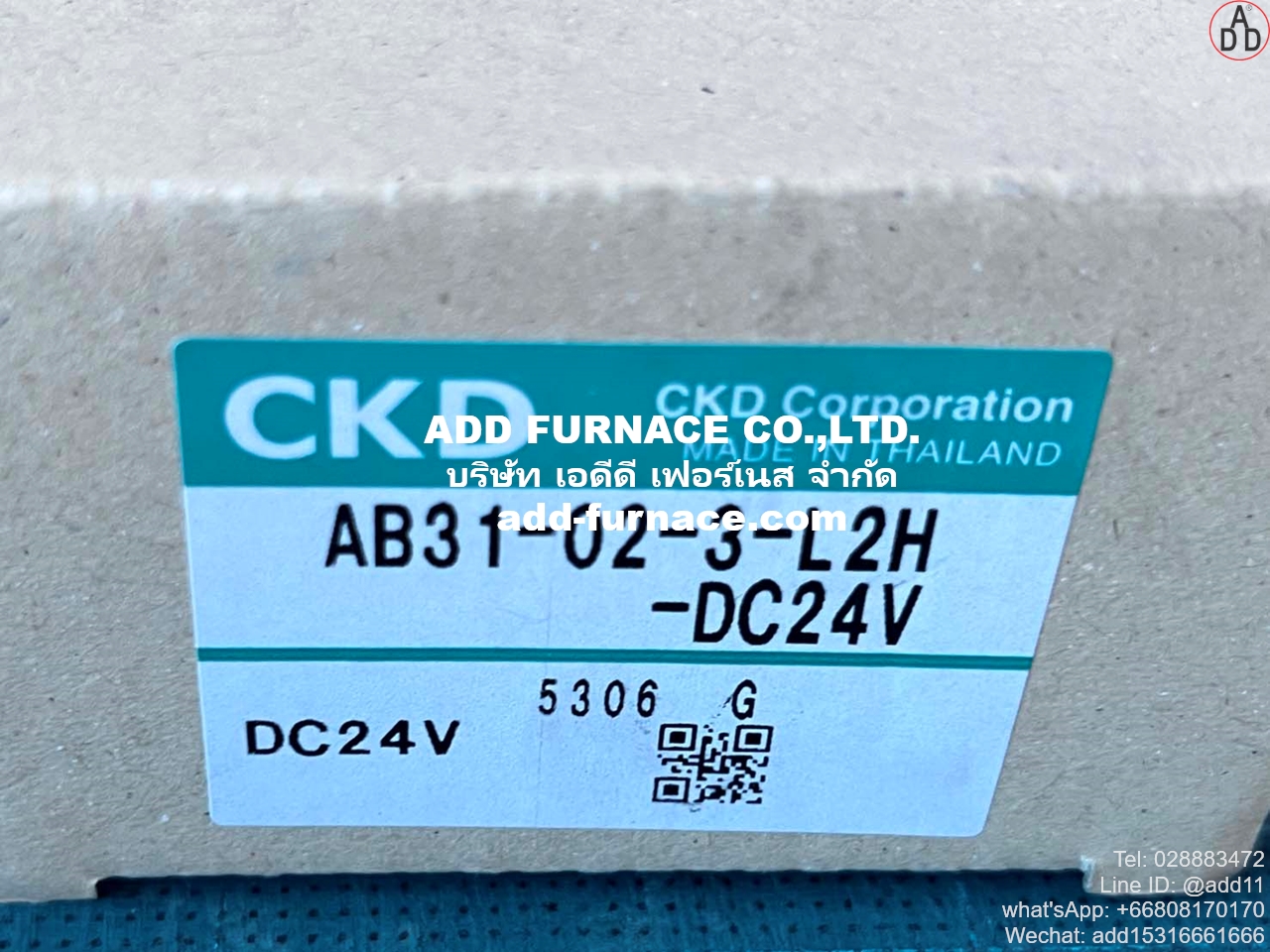 CKD AB31-02-3-L2H DC24V - บริษัท เอดีดี เฟอร์เนส จำกัด