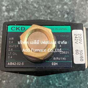 AB42-02-5 02H | Rc1/4" CKD Solenoid Valve - บริษัท เอดีดี เฟอร์เนส จำกัด