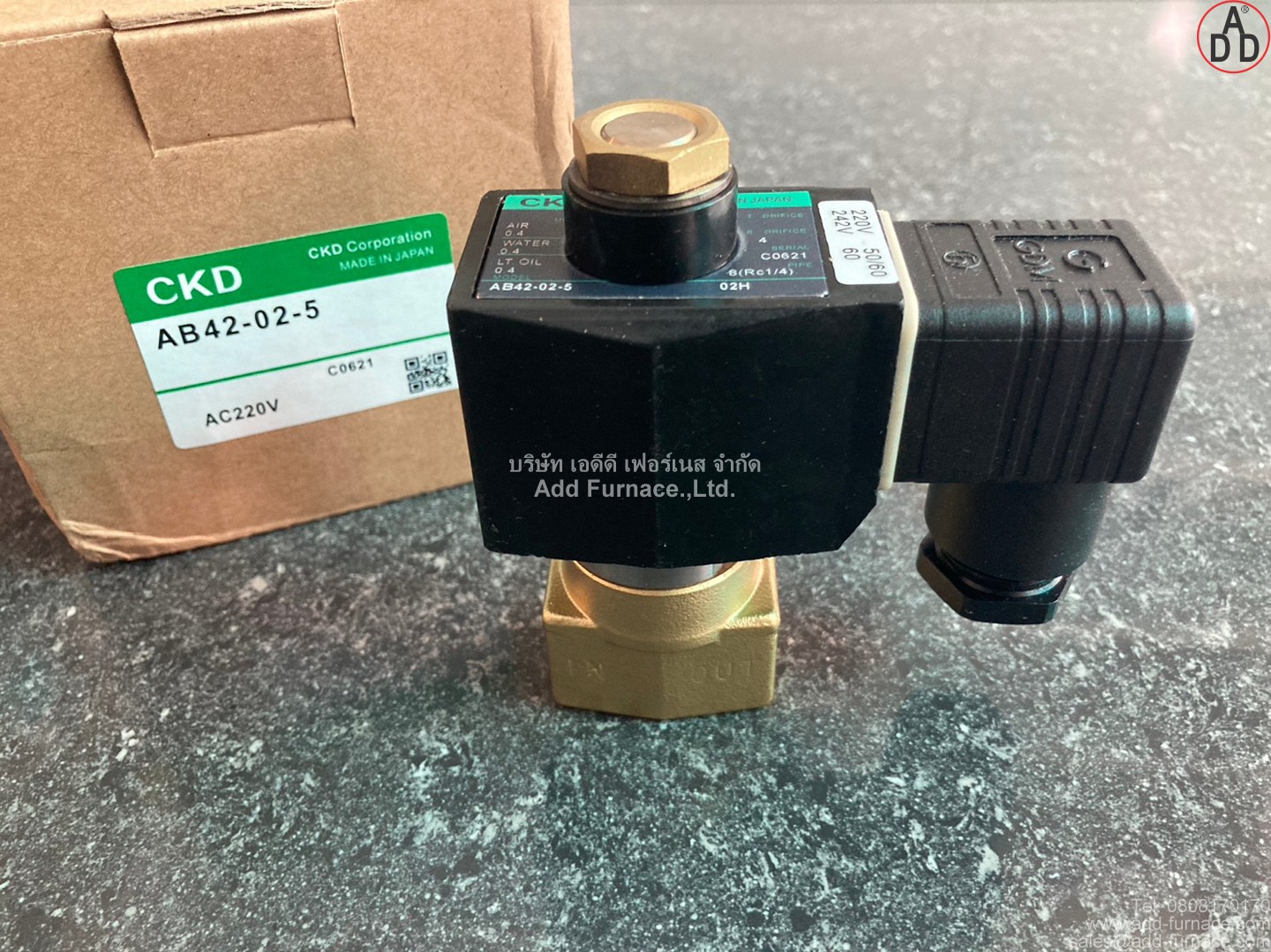 AB42-02-5 02H | Rc1/4" CKD Solenoid Valve - บริษัท เอดีดี เฟอร์เนส จำกัด