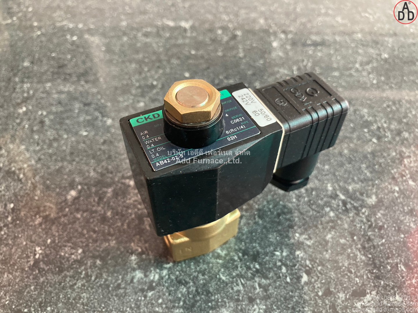 AB42-02-5 02H | Rc1/4" CKD Solenoid Valve - บริษัท เอดีดี เฟอร์เนส จำกัด