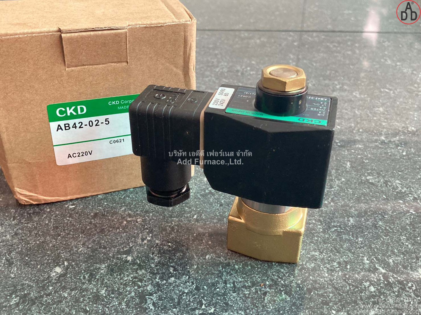 AB42-02-5 02H | Rc1/4" CKD Solenoid Valve - บริษัท เอดีดี เฟอร์เนส จำกัด
