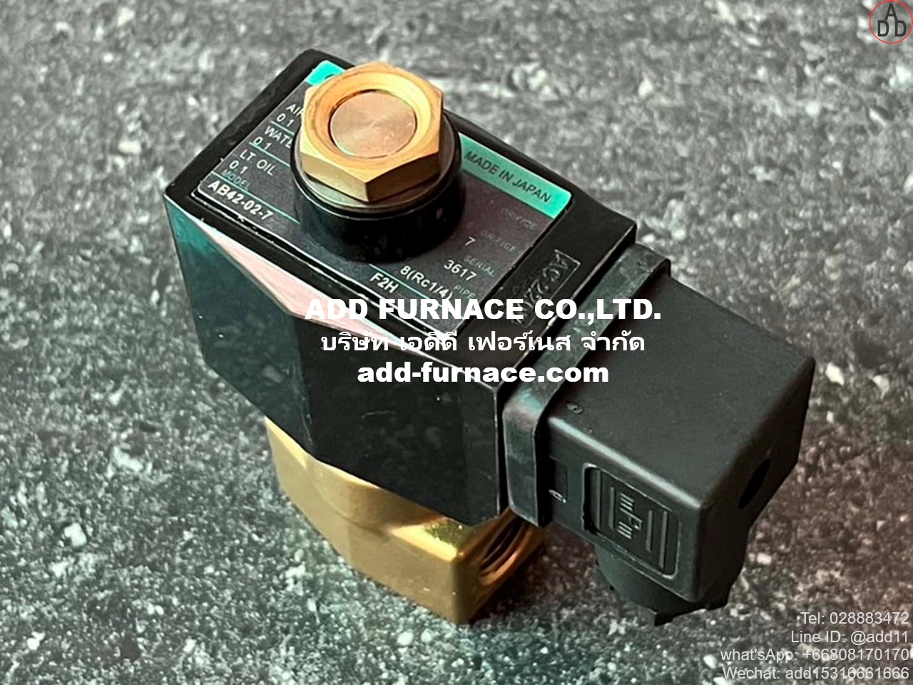 AB42-02-7 | Rc1/4" CKD Solenoid Valve - บริษัท เอดีดี เฟอร์เนส จำกัด