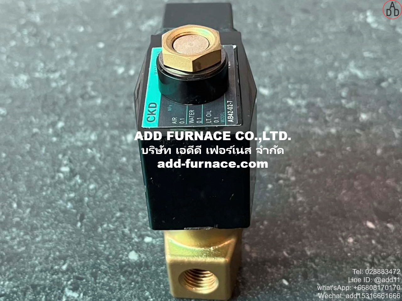 AB42-02-7 | Rc1/4" CKD Solenoid Valve - บริษัท เอดีดี เฟอร์เนส จำกัด