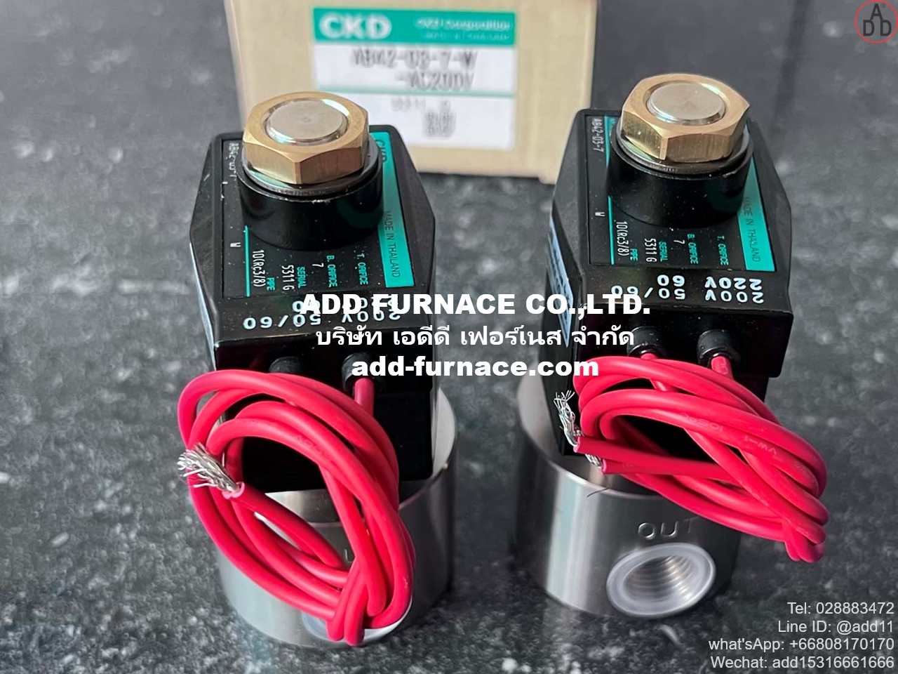 AB42-03-7-W-AC200V | Rc3/8" CKD โซลินอยด์วาล์ว - บริษัท เอดีดี เฟอร์เนส ...