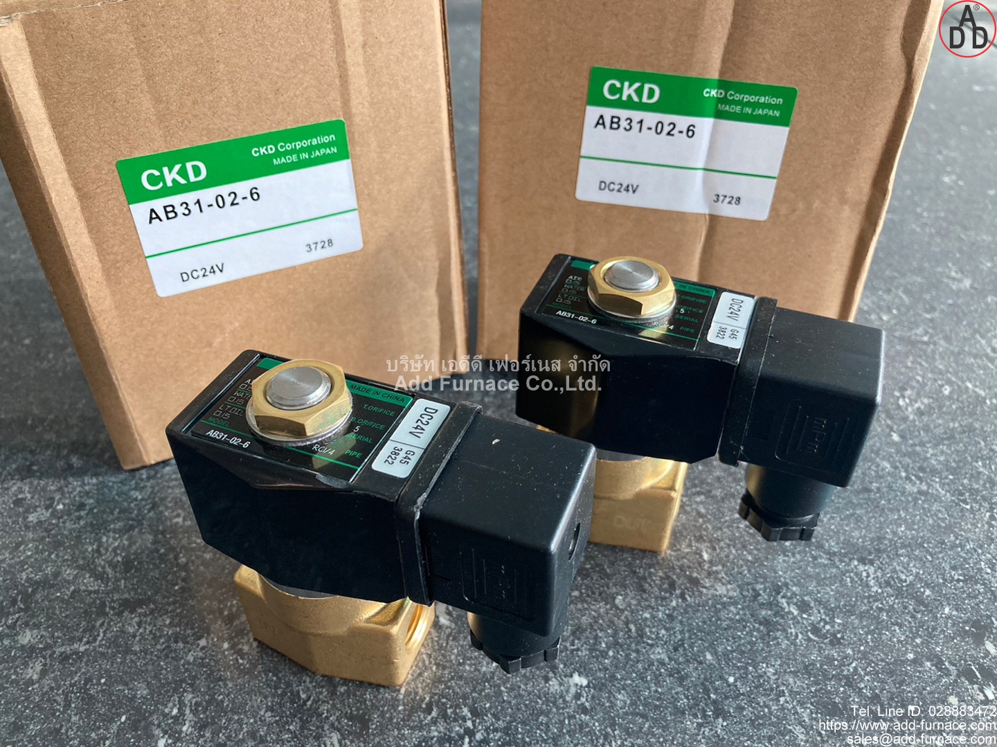 CKD AB31-02-6 DC24V - บริษัท เอดีดี เฟอร์เนส จำกัด