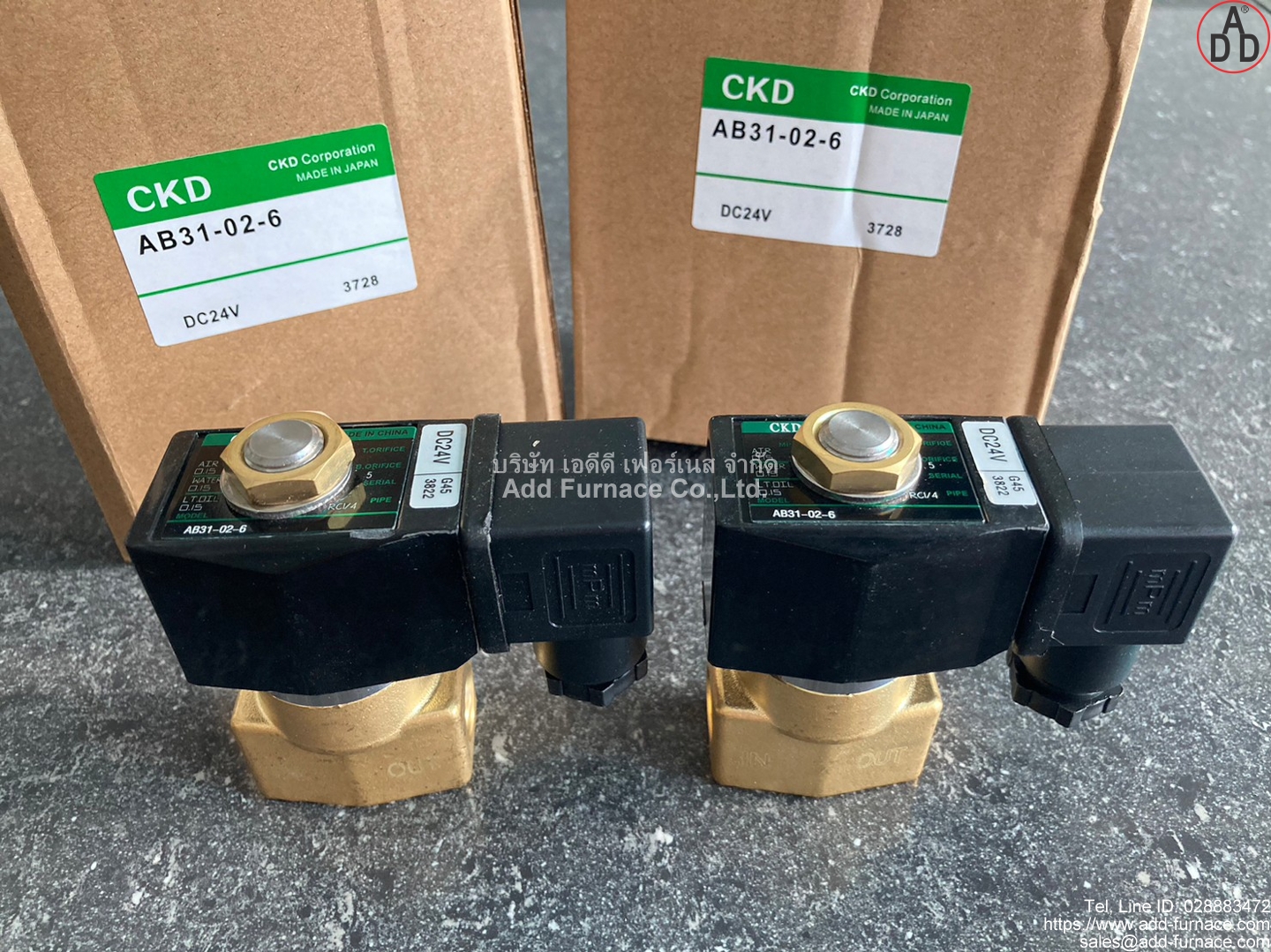 CKD AB31-02-6 DC24V - บริษัท เอดีดี เฟอร์เนส จำกัด