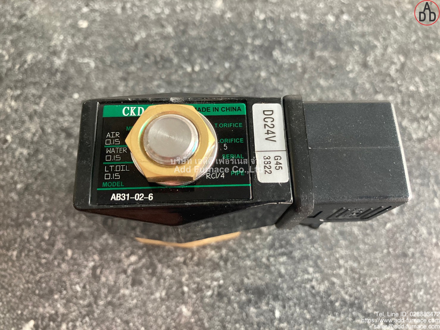CKD AB31-02-6 DC24V - บริษัท เอดีดี เฟอร์เนส จำกัด