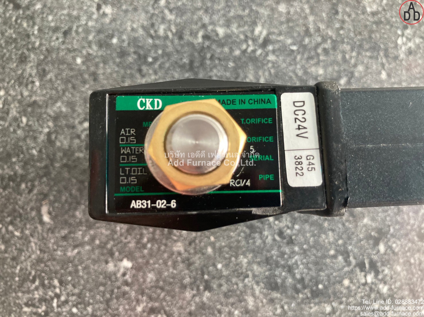 CKD AB31-02-6 DC24V - บริษัท เอดีดี เฟอร์เนส จำกัด