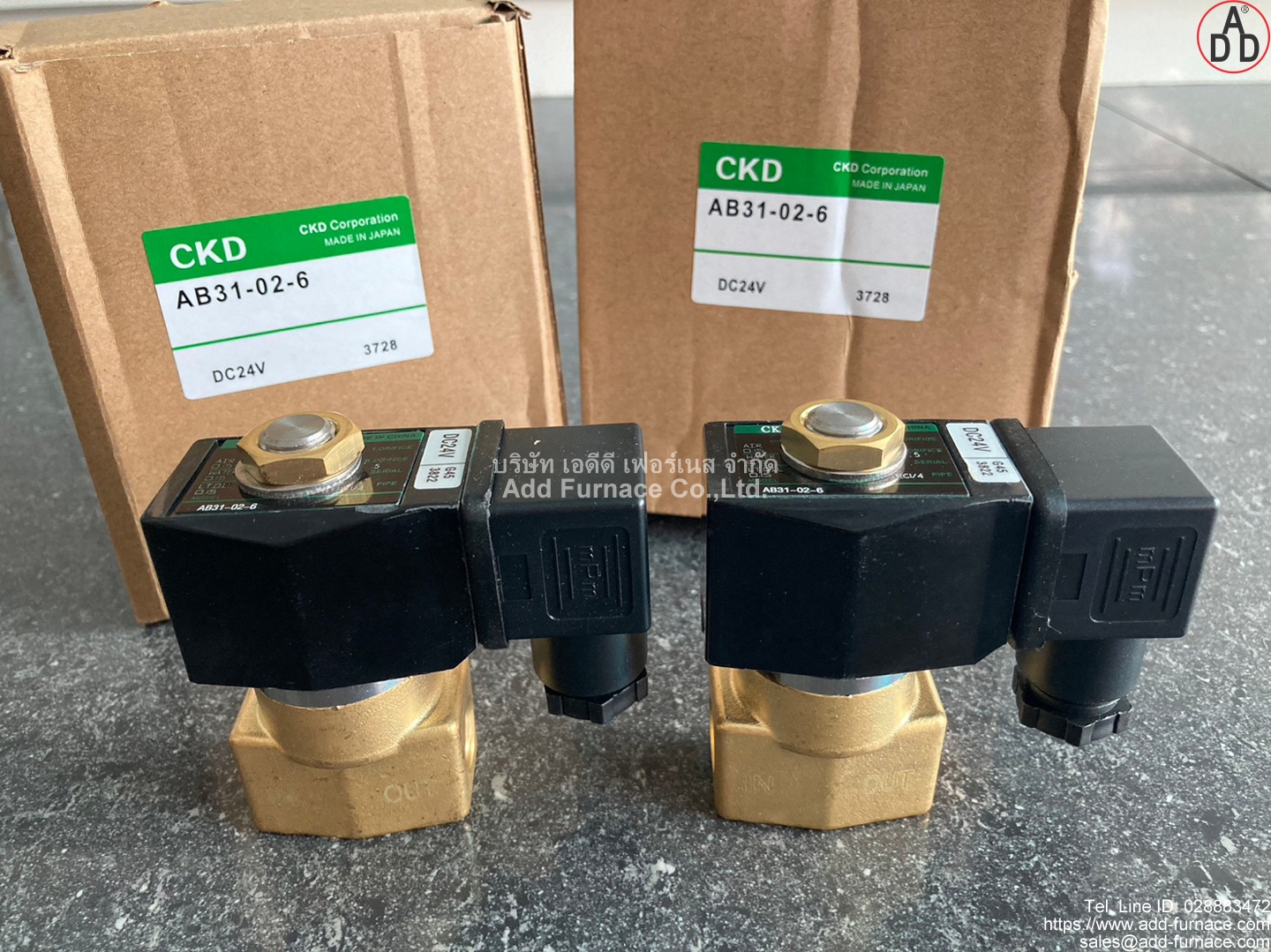 CKD AB31-02-6 DC24V - บริษัท เอดีดี เฟอร์เนส จำกัด