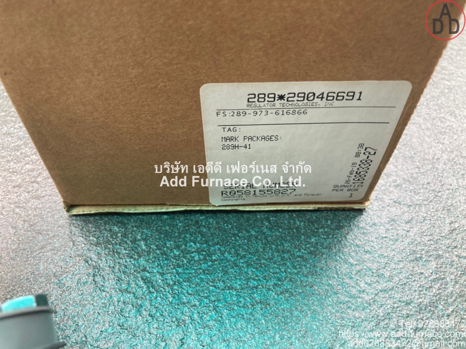 Fisher 289H-41 - บริษัท เอดีดี เฟอร์เนส จำกัด