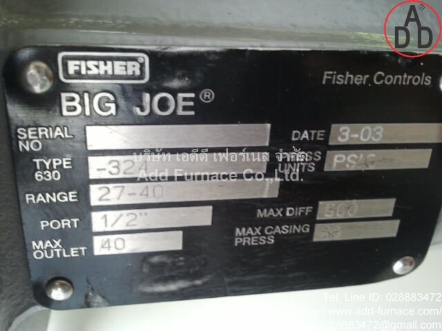 Fisher Big Joe Type 630-324 - Add Furnace Co.,Ltd.