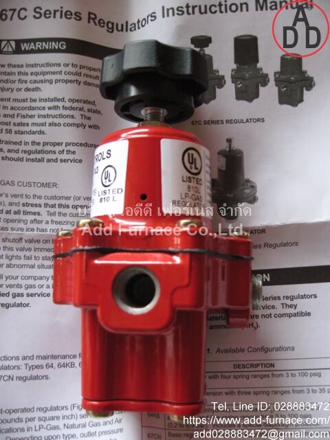 Fisher Controls Type FS-67CH-743 LP-Gas Regulator - Add Furnace Co.,Ltd.