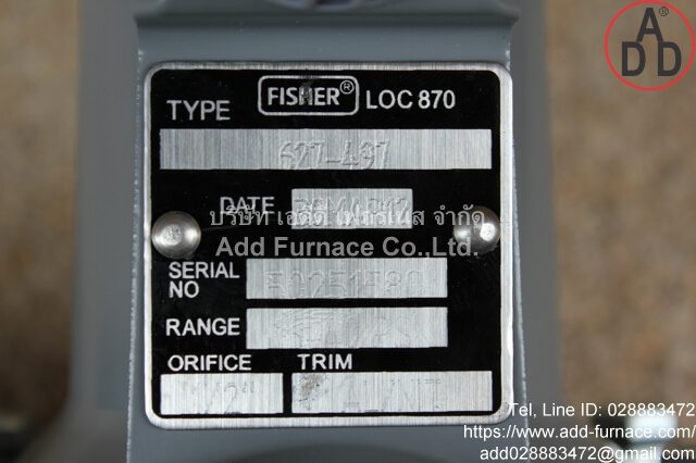 Fisher Loc 870 Type 627-497 - Add Furnace Co.,Ltd.