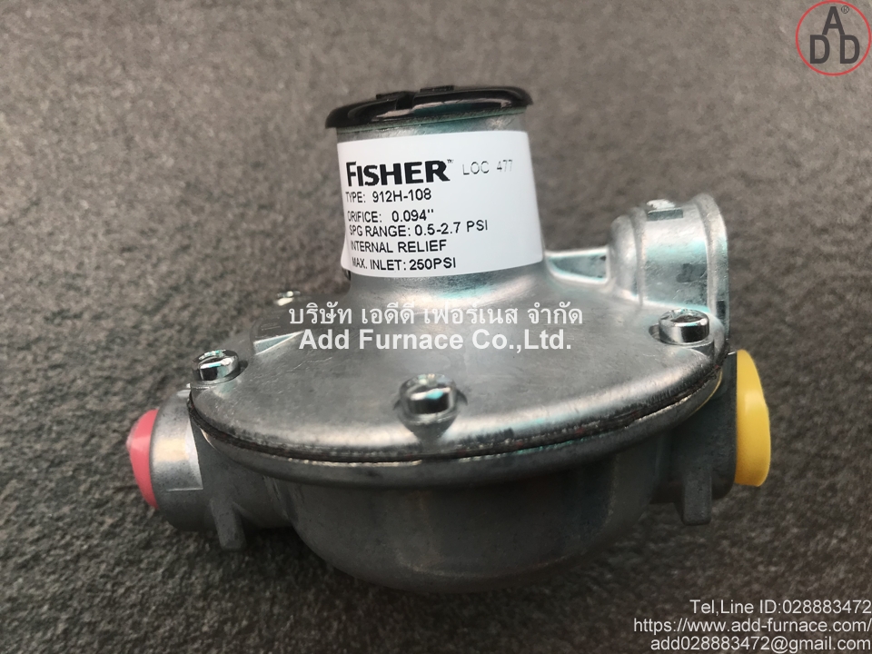 Fisher Loc 870 Type 912H-108 - บริษัท เอดีดี เฟอร์เนส จำกัด