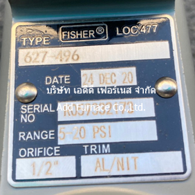 Fisher Type 627-496 - Add Furnace Co.,Ltd.