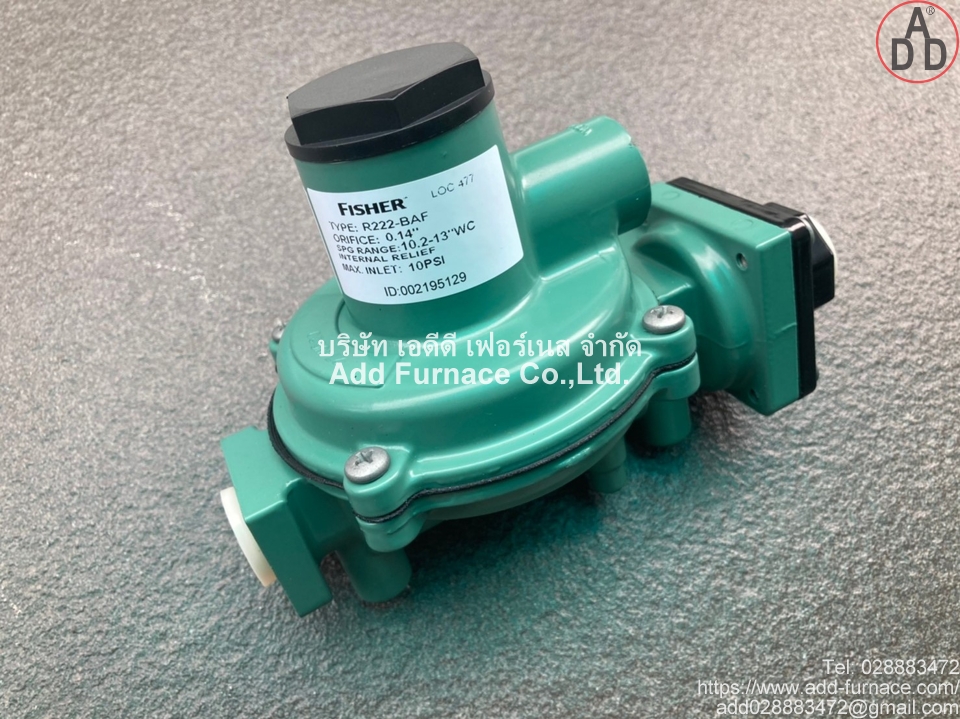 FISHER R222-BAF - บริษัท เอดีดี เฟอร์เนส จำกัด.
