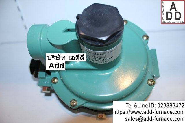 Fisher R622-BCF, Low pressure gas regulator - บริษัท เอดีดี เฟอร์เนส จำกัด