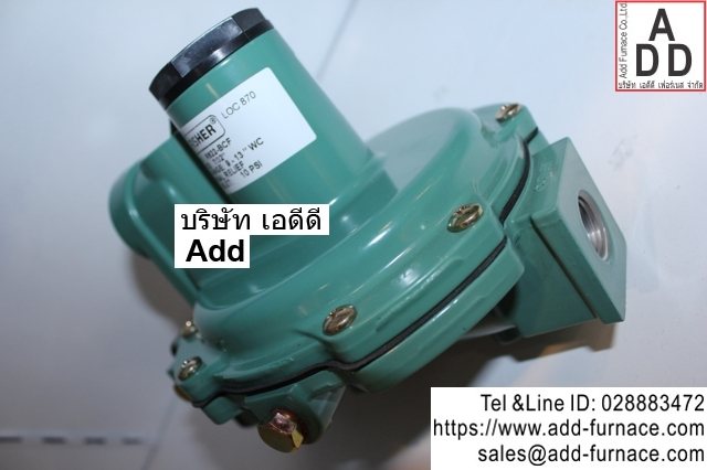 Fisher R622-BCF, Low pressure gas regulator - บริษัท เอดีดี เฟอร์เนส จำกัด
