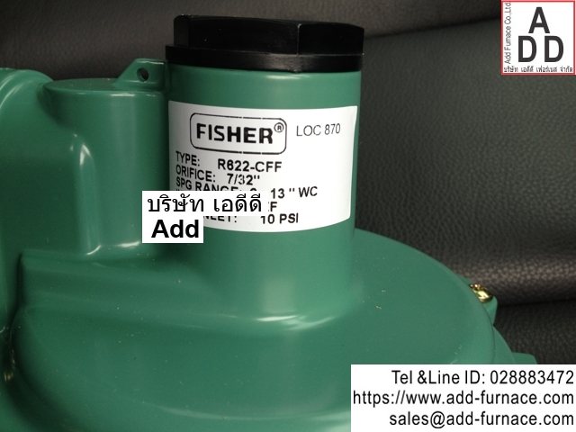 fisher r622-cff | low pressure gas regulator - บริษัท เอดีดี เฟอร์เนส จำกัด
