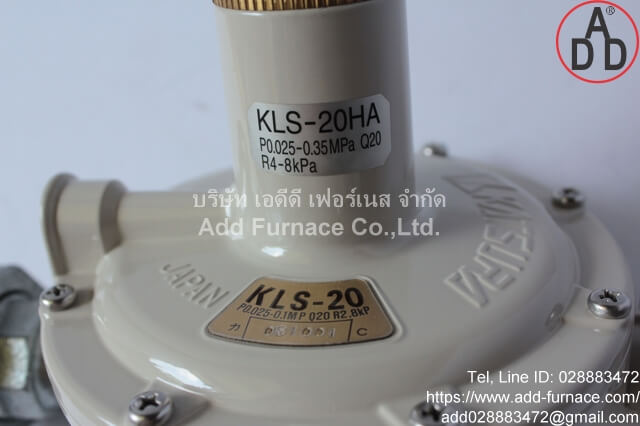 kls-20ha | low pressure gas regulator output 39~78mbar