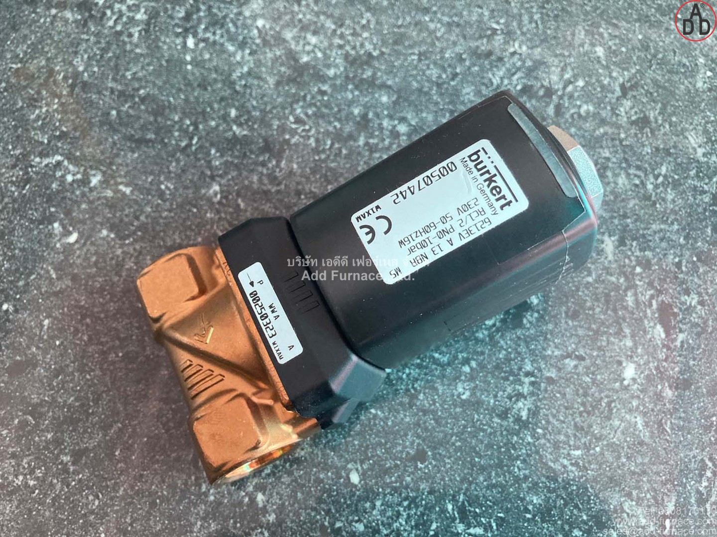 Burkert 6213EV A 13 NBR MS Rc1/2"- บริษัท เอดีดี เฟอร์เนส จำกัด