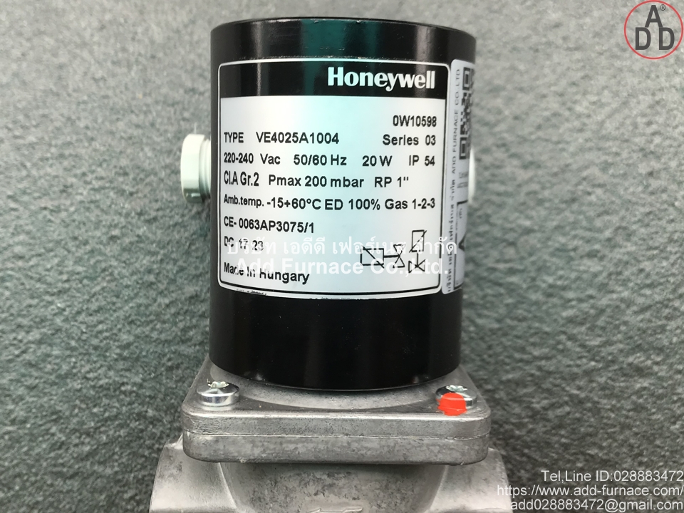 Honeywell VE4025A1004 - บริษัท เอดีดี เฟอร์เนส จำกัด