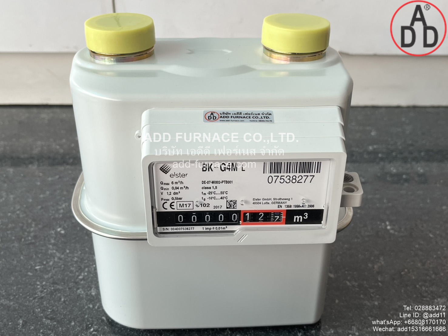 BK G4 Elster Gas Meter,6 m³/hr,1/2",Thailand agent