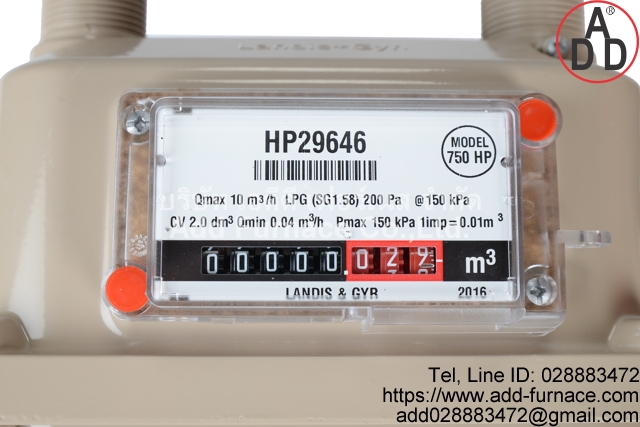 แก๊สมิเตอร์สำหรับใช้ในห้างMODEL 750 HPยี่ห้อLANDIS & GYR