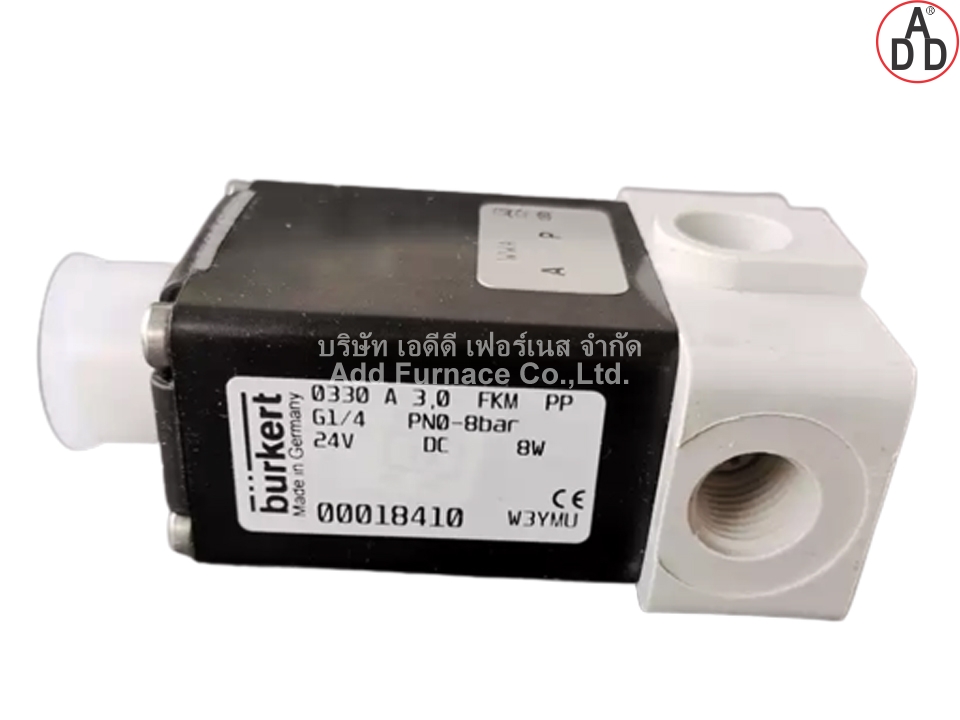 Burkert 0330 A 3,0 FKM PP (24V) - บริษัท เอดีดี เฟอร์เนส จำกัด