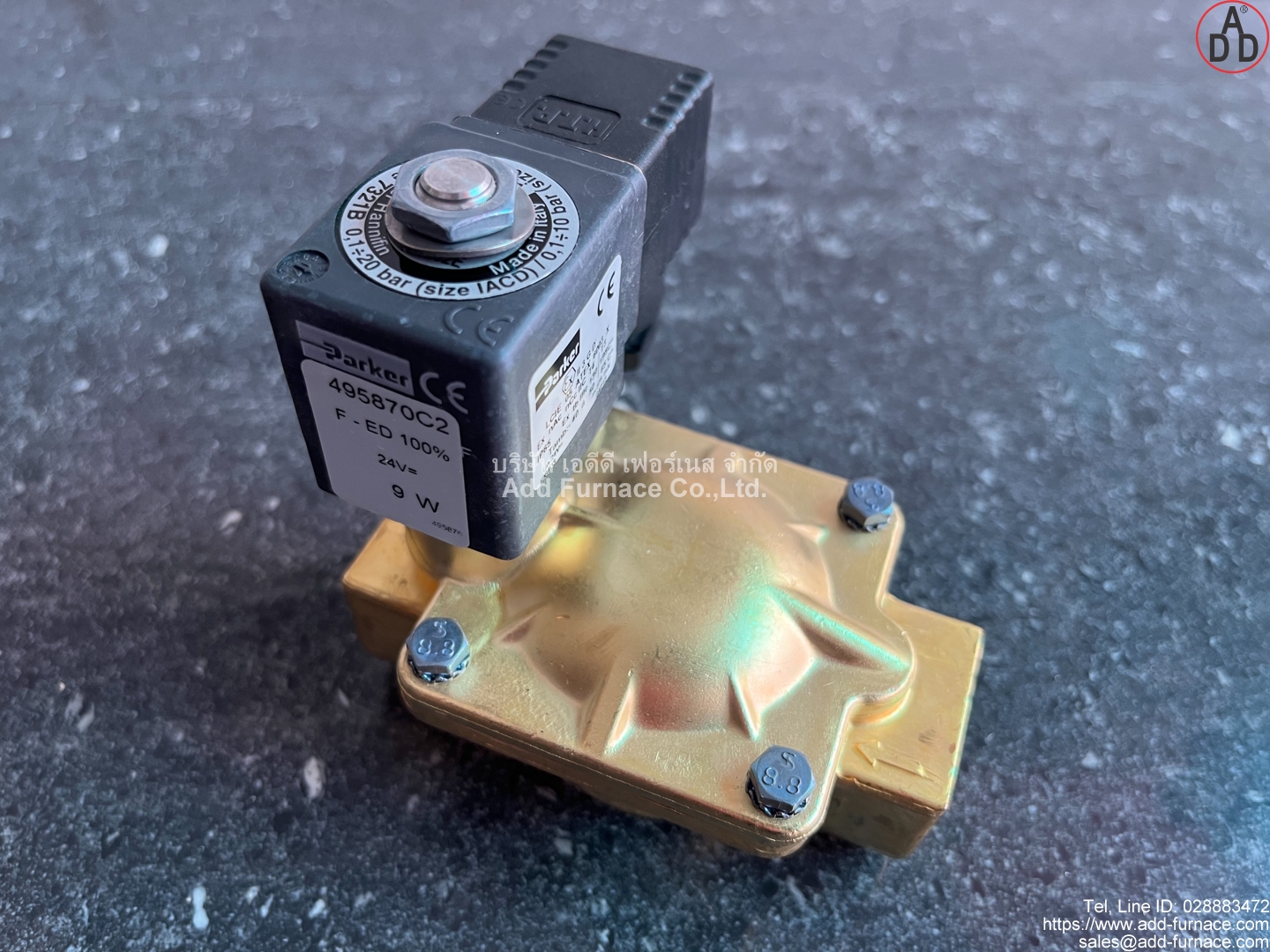 Parker 3/4" DC24V Explosion Proof - บริษัท เอดีดี เฟอร์เนส จำกัด