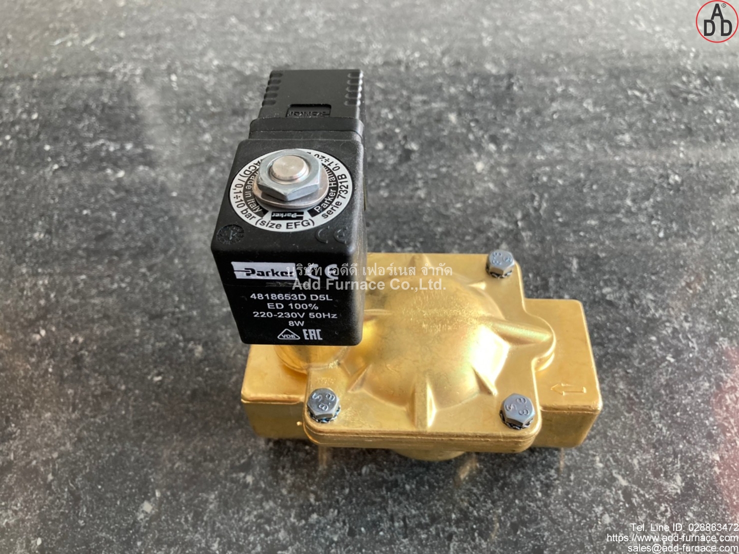 Parker 4818653D D5L Solenoid Valve 1" - บริษัท เอดีดี เฟอร์เนส จำกัด