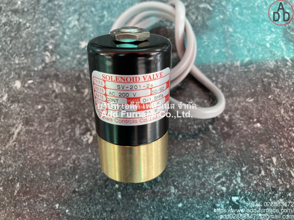 Solenoid valve Type SV-201-2A - บริษัท เอดีดี เฟอร์เนส จำกัด