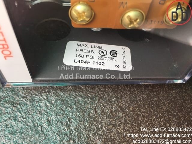 Honeywell PRESSURETROL: L404F1102 - บริษัท เอดีดี เฟอร์เนส จำกัด