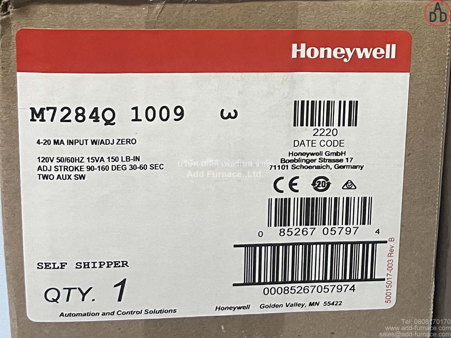 M7284Q1009 - บริษัท เอดีดี เฟอร์เนส จำกัด,Add Furnace Co.,Ltd.