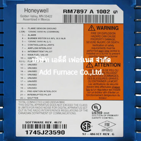 Honeywell RM7897 A 1002 - บริษัท เอดีดี เฟอร์เนส จำกัด,Add Furnace Co.,Ltd.