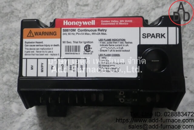Honeywell S8610M Continuous Retry - บริษัท เอดีดี เฟอร์เนส จำกัด