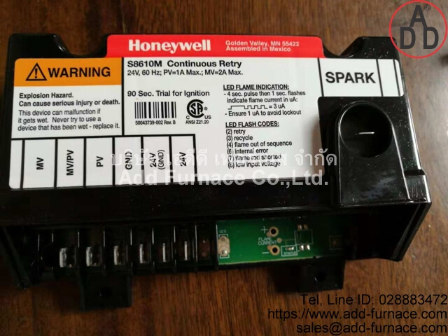 Honeywell S8610M Continuous Retry - บริษัท เอดีดี เฟอร์เนส จำกัด