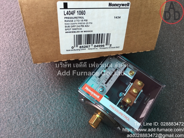 L404F 1060(l404f 1060)|Honeywell PRESSURETROL - บริษัท เอดีดี เฟอร์เนส ...