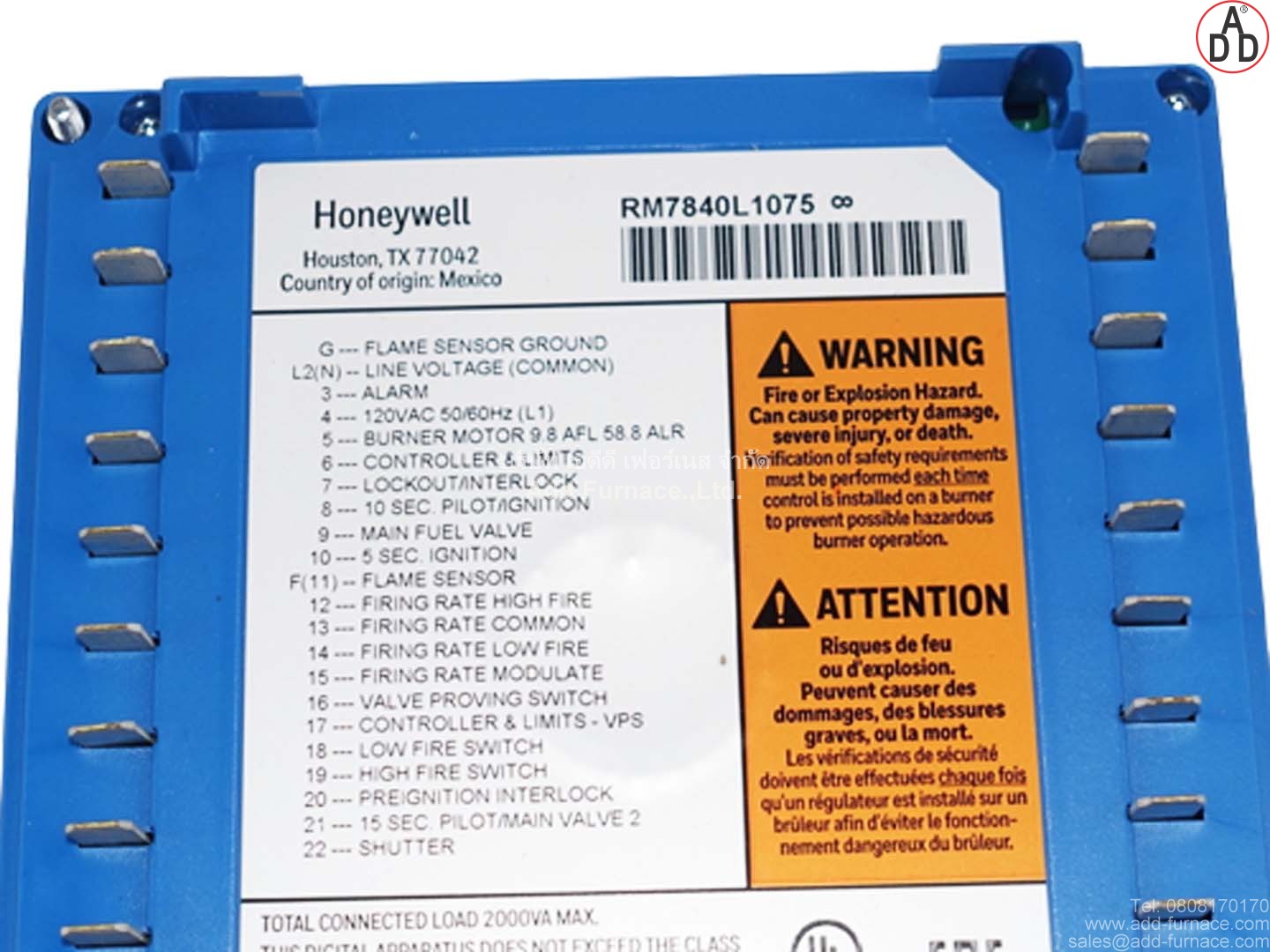 RM7840L1075 | Automatic Programming Control - บริษัท เอดีดี เฟอร์เนส ...